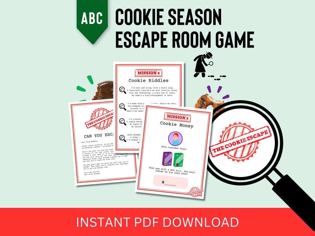 2026 UPDATED!! ABC Cookie Season Escape Room Game - Etsy