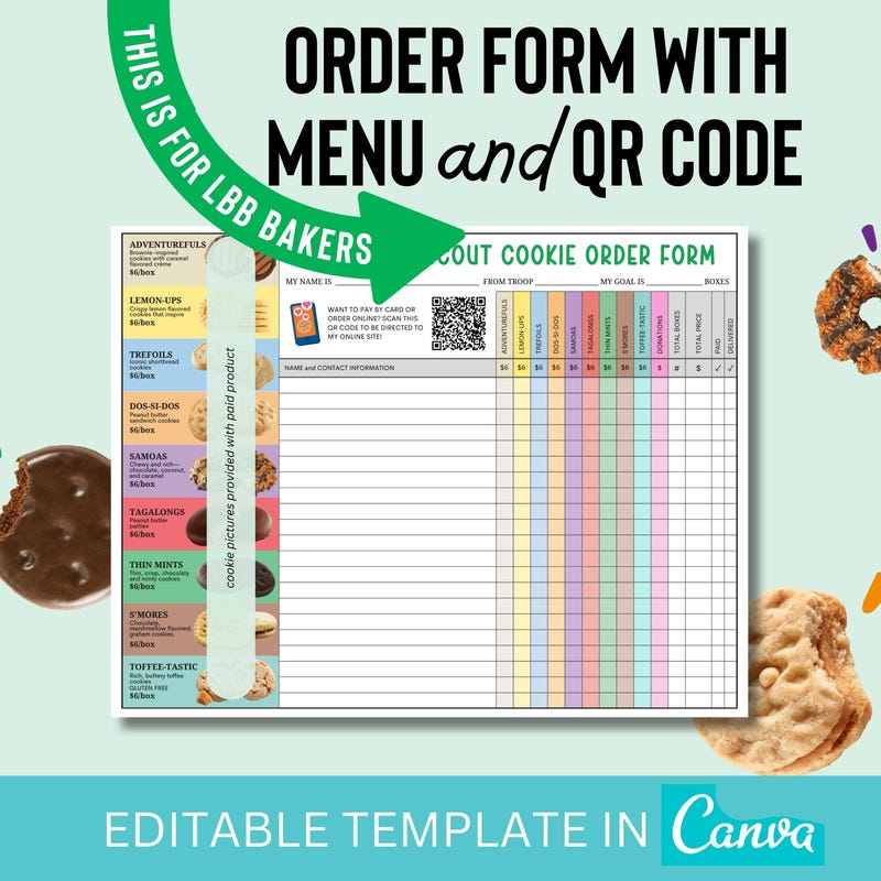 Cookie Order Form - Etsy