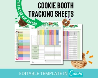 ABC Girl Scout Cookie Booth Tally Cookies Count Sheet Printable Smart ...