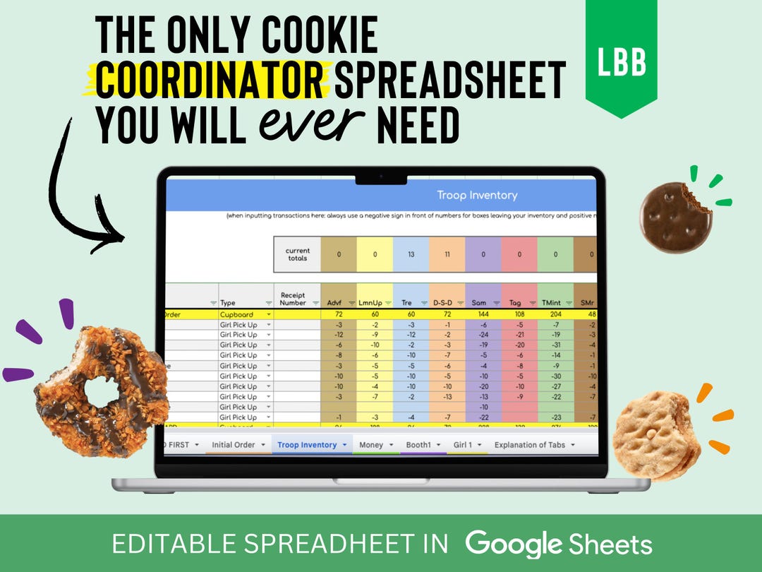 LBB Cookie Consultant/coordinator/mom Spreadsheet 2025 VERSION - Etsy