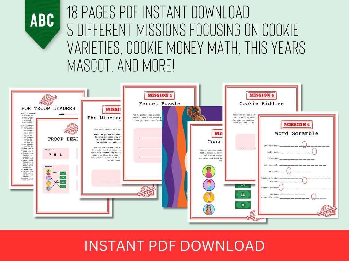 2026 UPDATED!! ABC Cookie Season Escape Room Game - Etsy