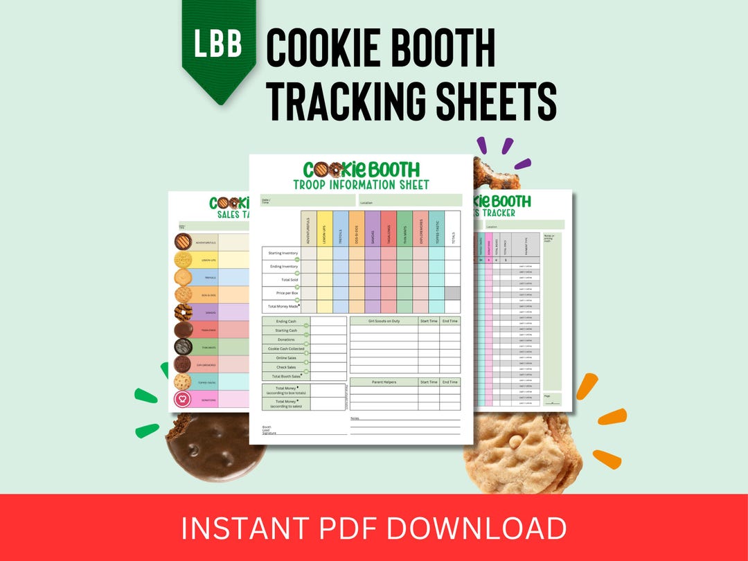 2026 UPDATED!! LBB Cookie Booth Tracker Sheets - Etsy