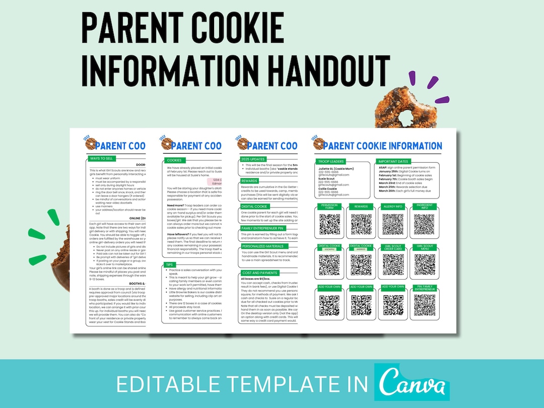 Girl Scout Cookie Season Parent Information Handout - Completely ...