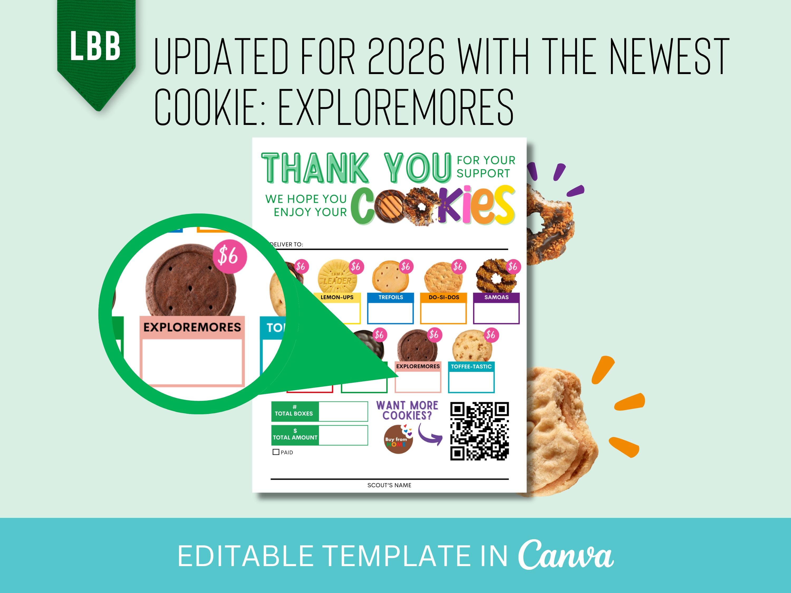 2026 UPDATED!! LBB Girl Scout Cookie Delivery and Thank You Card ...