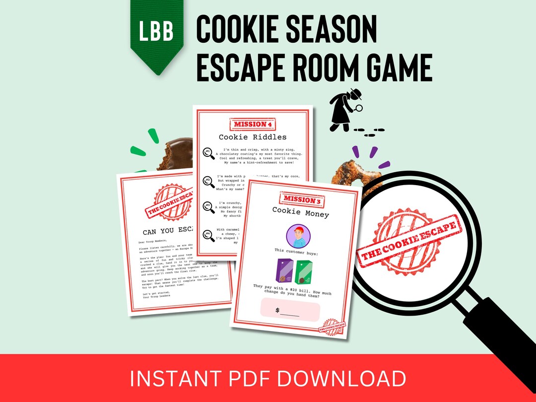 2026 UPDATED!! LBB Cookie Season Escape Room Game - Etsy