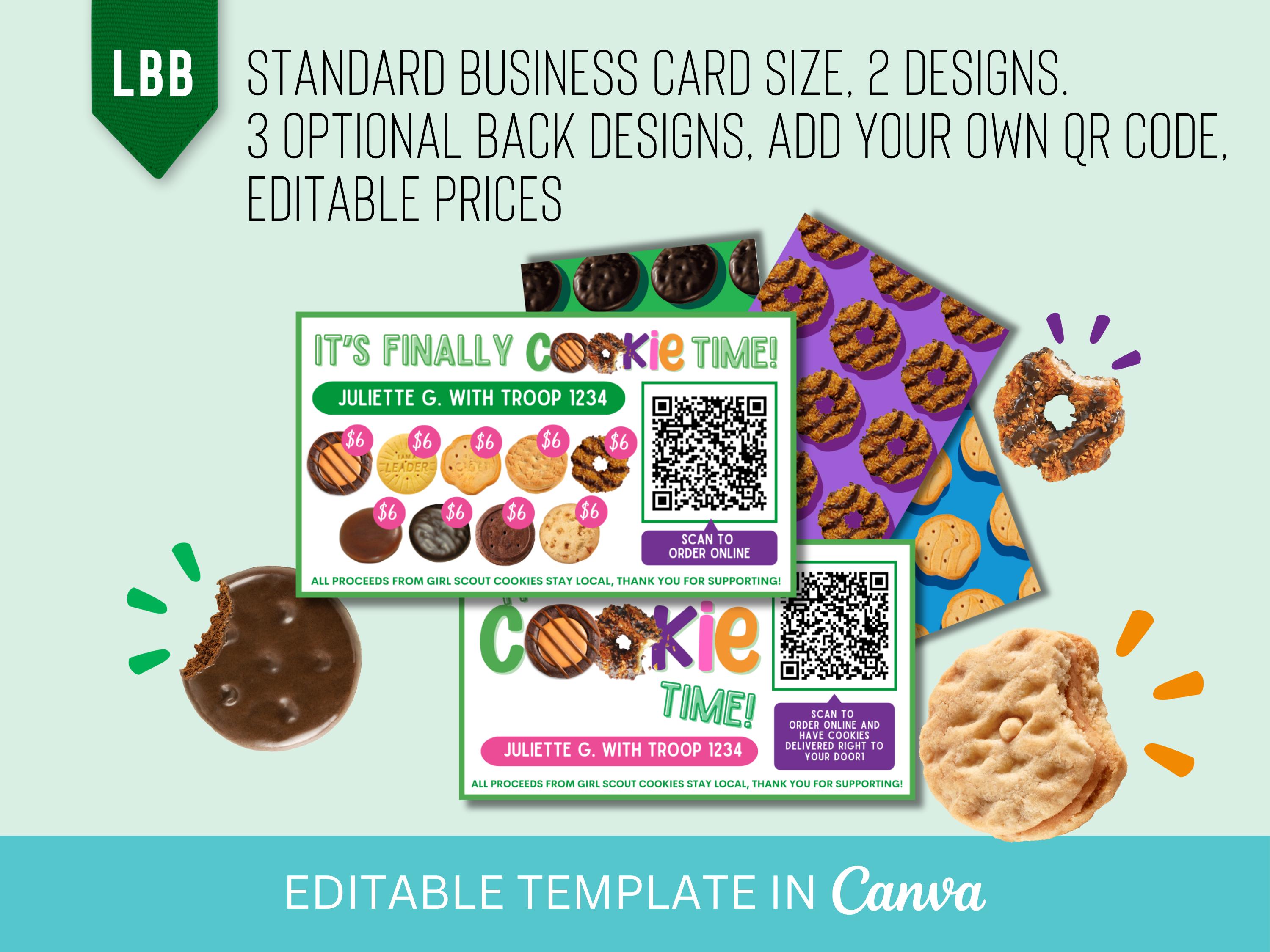 2026 UPDATED!! LBB Cookie Business Cards With QR Code - Etsy