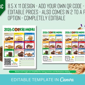 UPDATED 2026!! ABC Girl Scout Cookie Menu With QR Code - Etsy