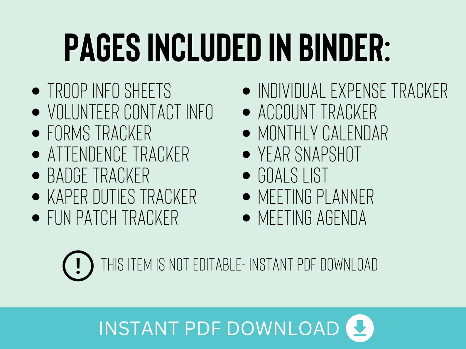 The Complete Troop Leader Binder - Etsy