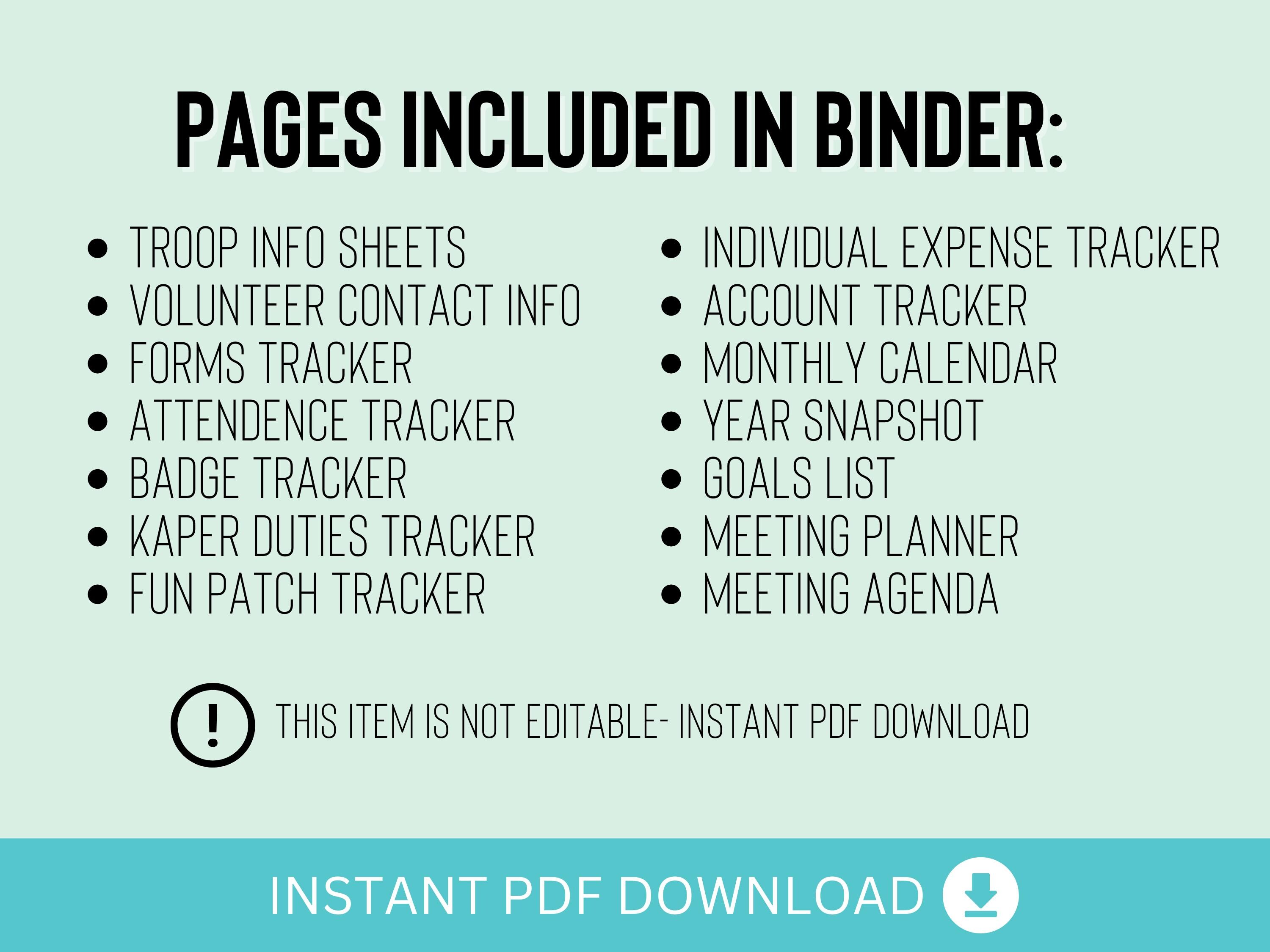 The Complete Troop Leader Binder - Etsy