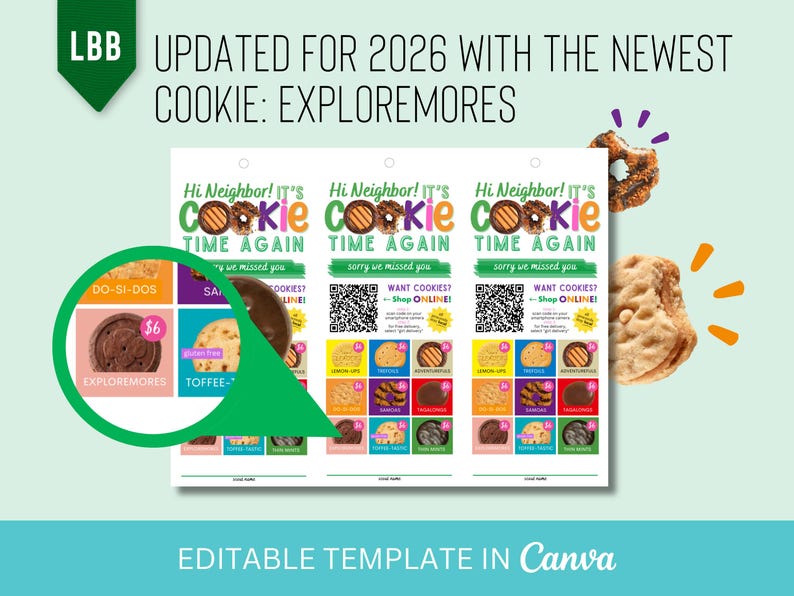 UPDATED 2026!! LBB Girl Scout Door Hanger With QR Code - Etsy