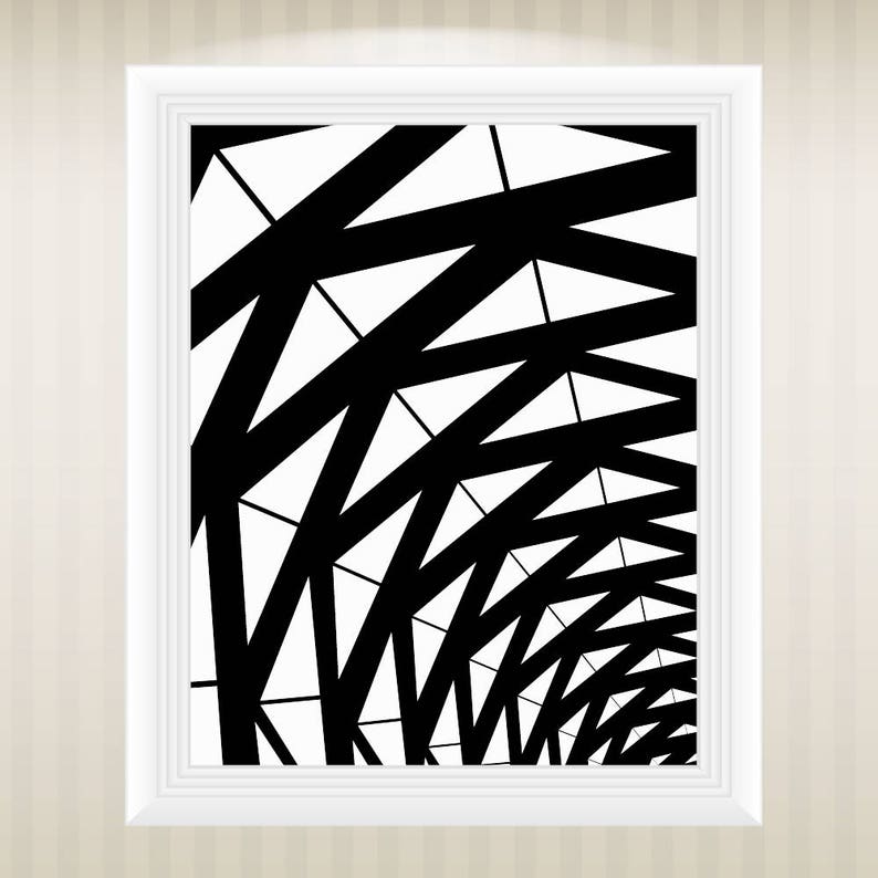 Modern Art Triangles Art Geometric Art Print - Etsy