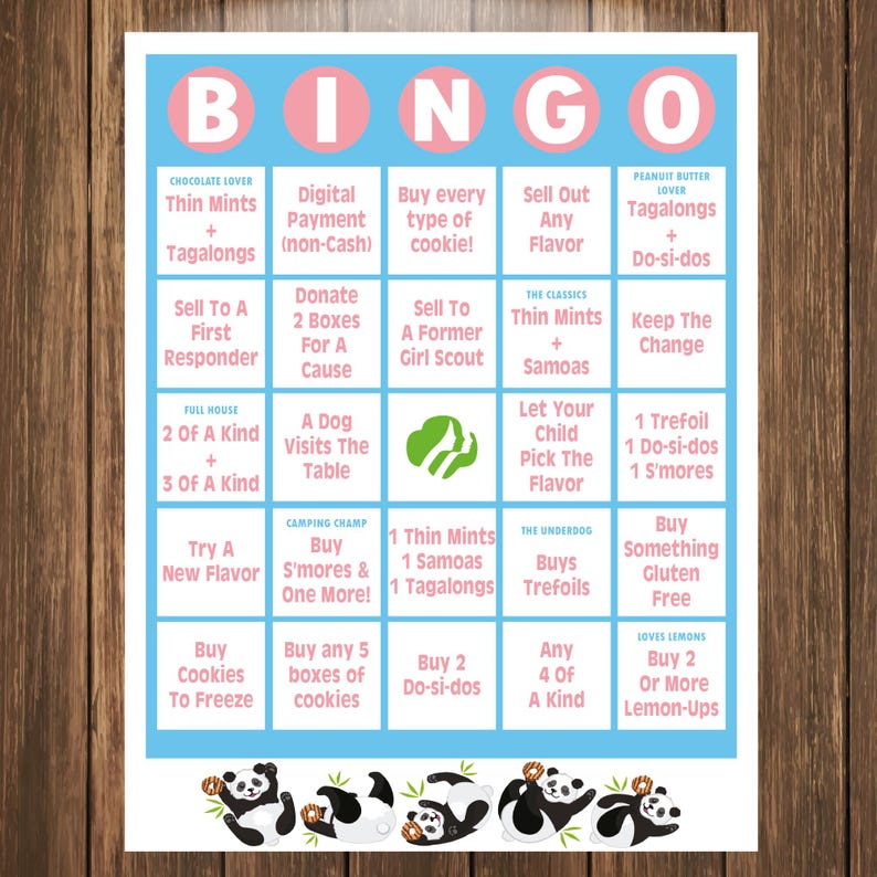Girl Scout Cookie Booth Bingo (LBB) - Etsy