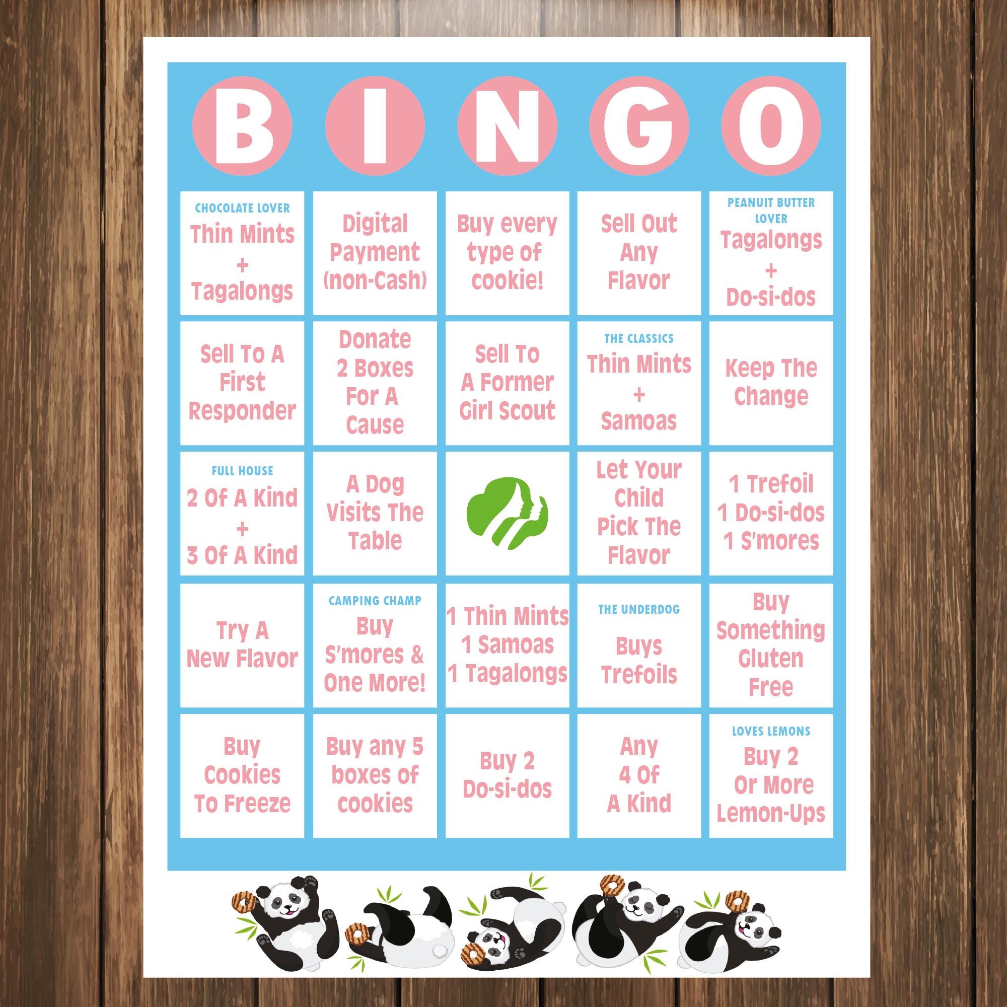 Girl Scout Cookie Booth Bingo (LBB) - Etsy