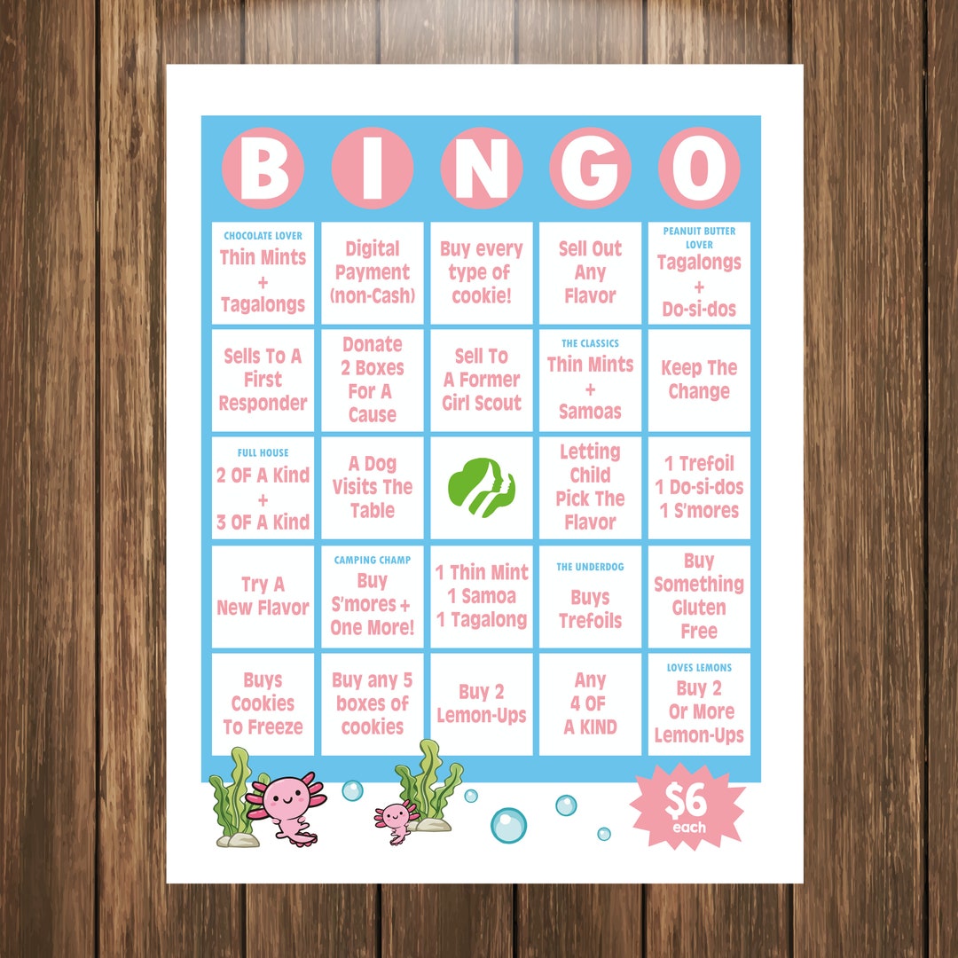 Girl Scout Cookie Booth Bingo (LBB) - Etsy