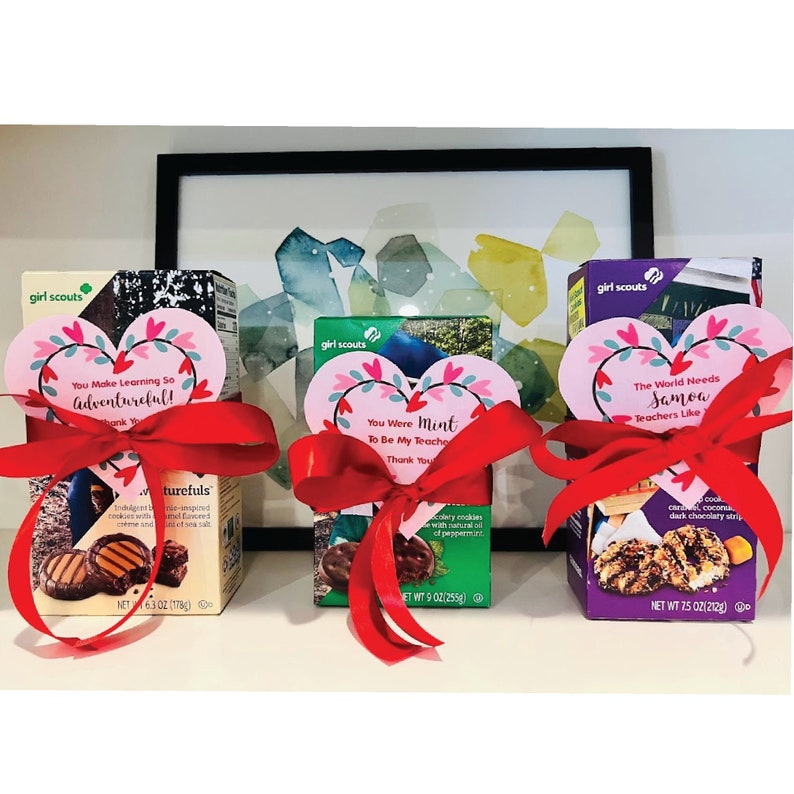Custom Girl Scout Cookie Valentine Teacher Appreciation Printable - Etsy