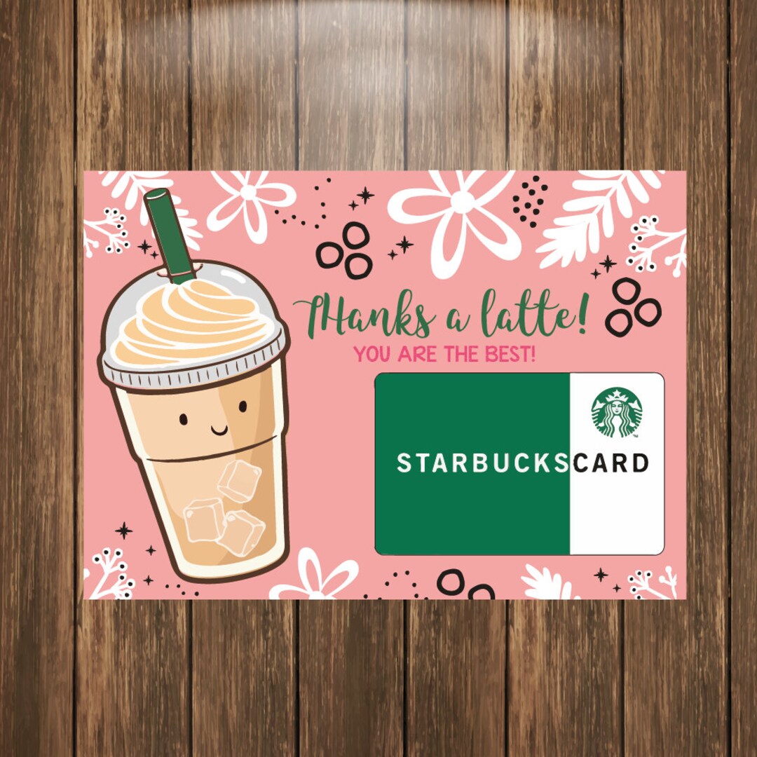 Coffee Gift Card Holder Printable, Teacher Appreciation Gift, Thank You ...
