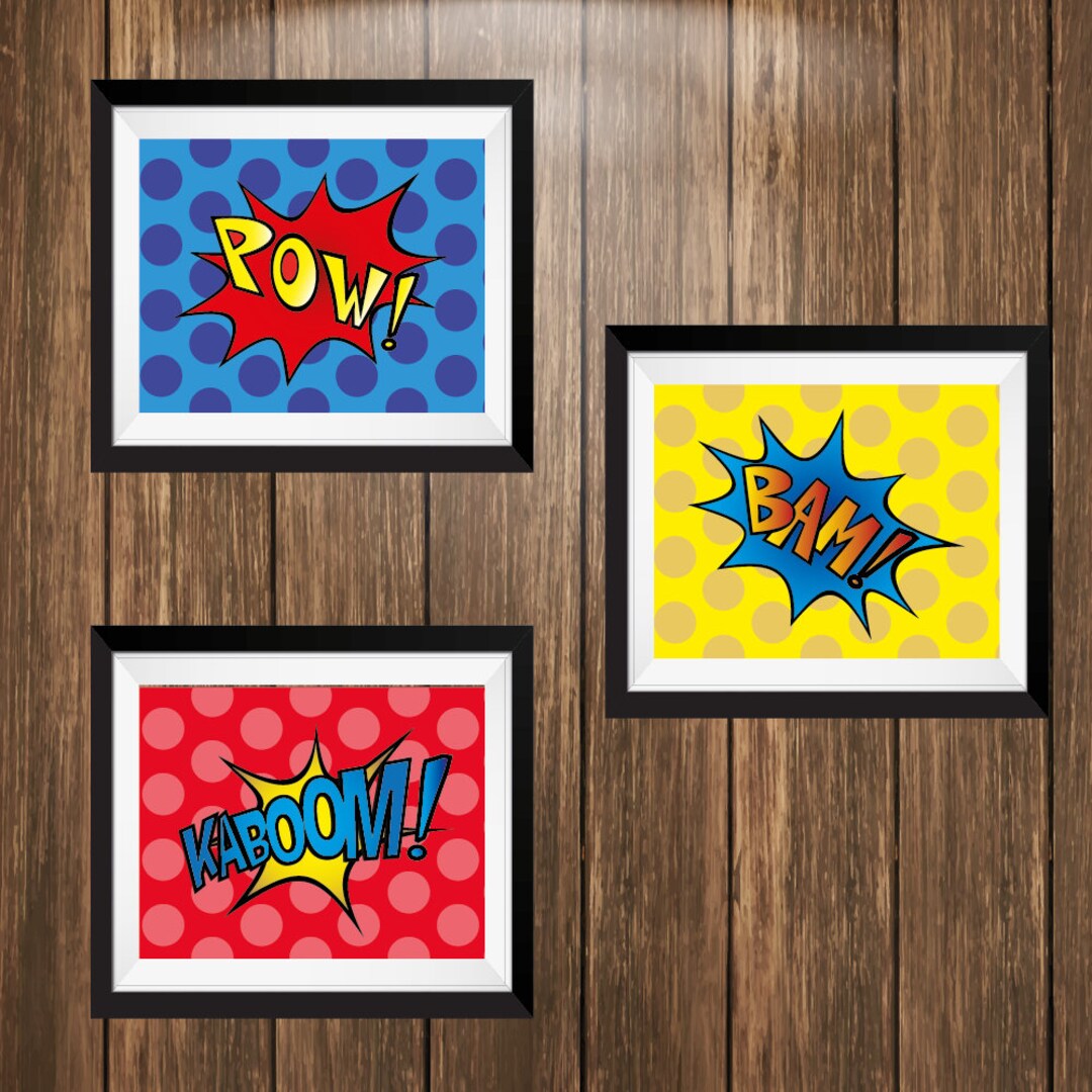 Comic Style Superhero Art - Etsy