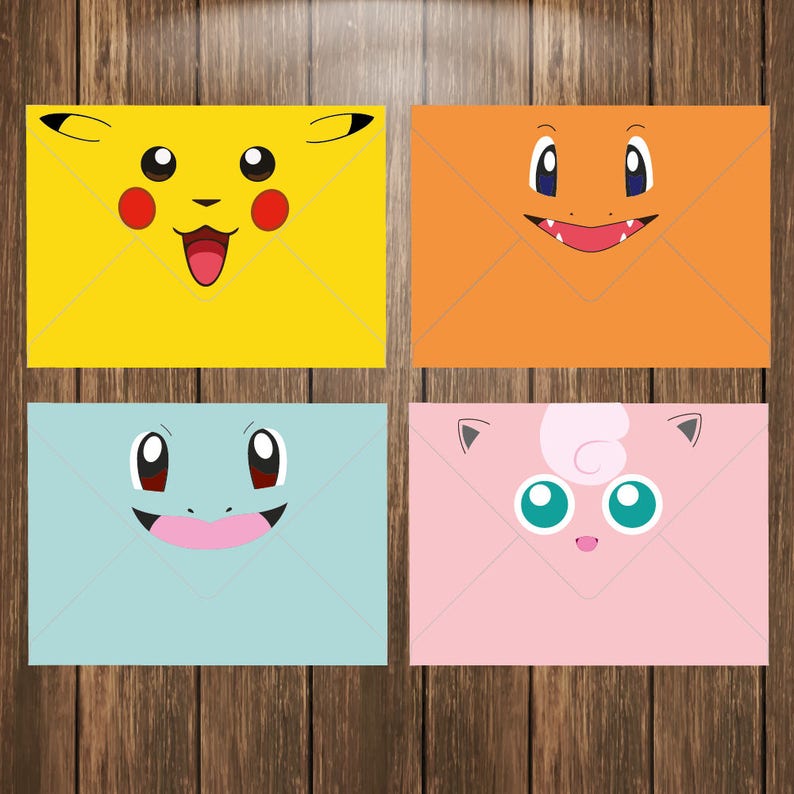 Pokemon Envelope Printable | Etsy