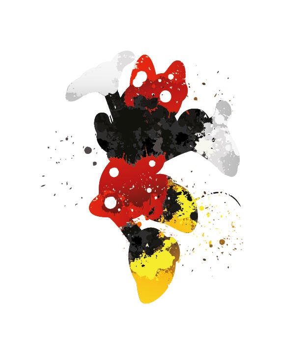 Minnie Mouse, Minnie Mouse Watercolor Art, Minnie Mouse Poster, Kids ...