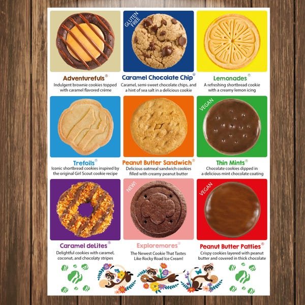Girl Scout Cookie Sales Print - Etsy New Zealand