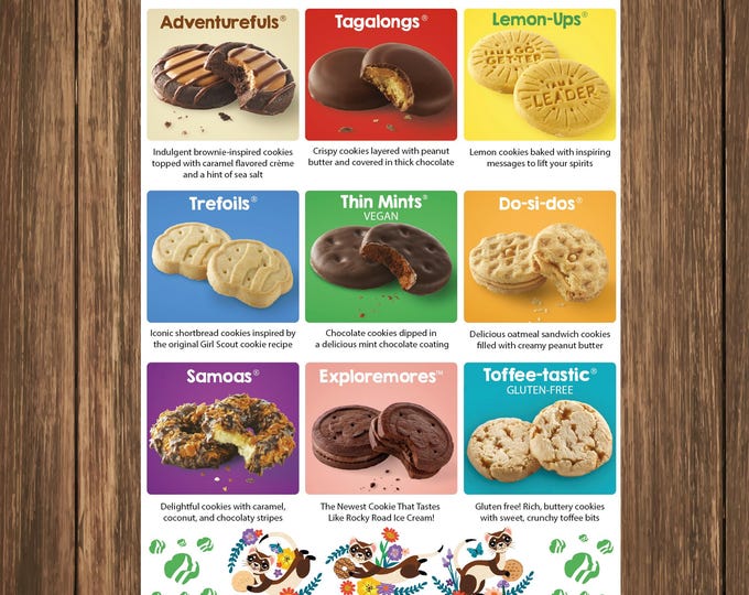 Custom LBB Girl Scout Cookie Line Up, Booth Sales - Etsy