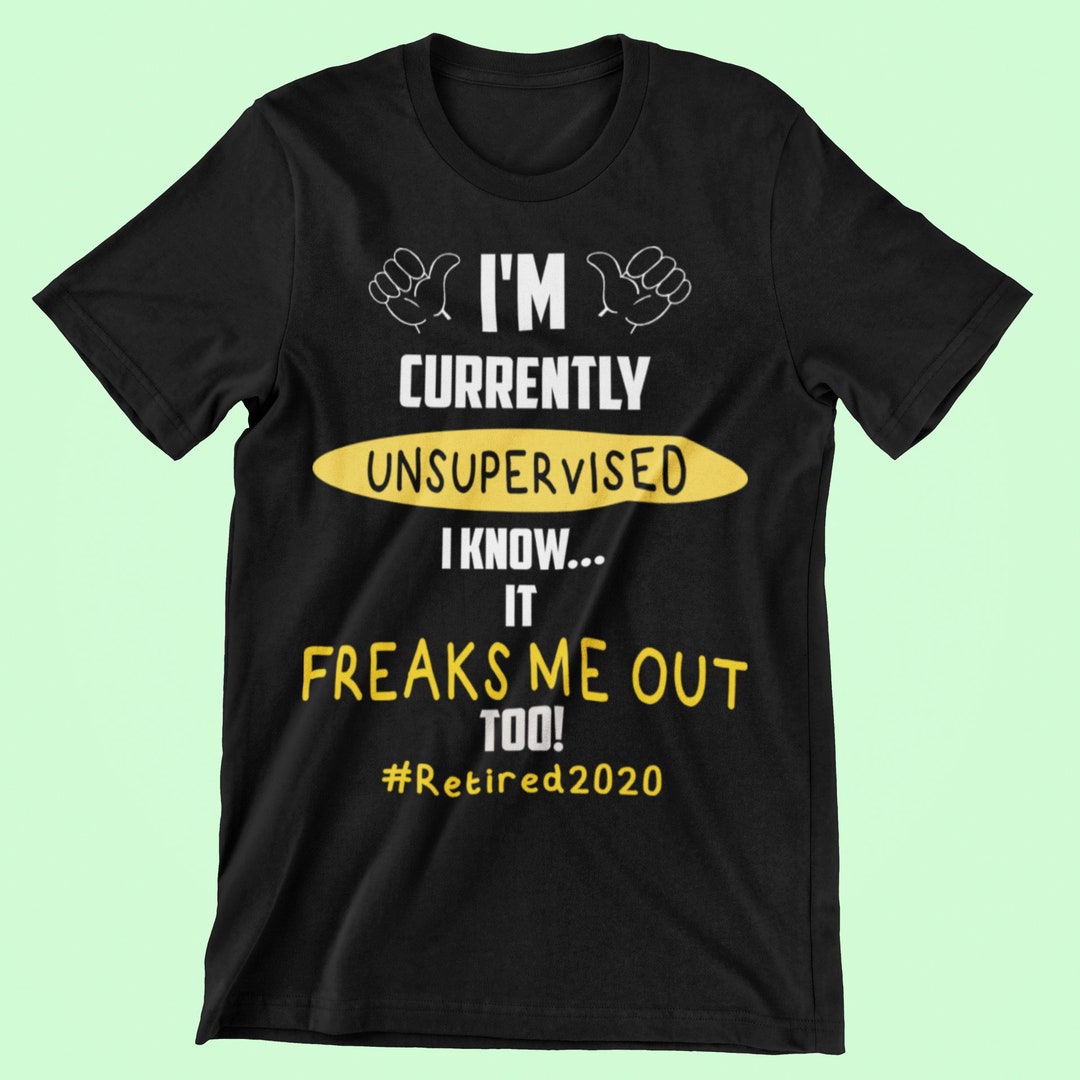 Retired and Unsupervised SVG - Etsy