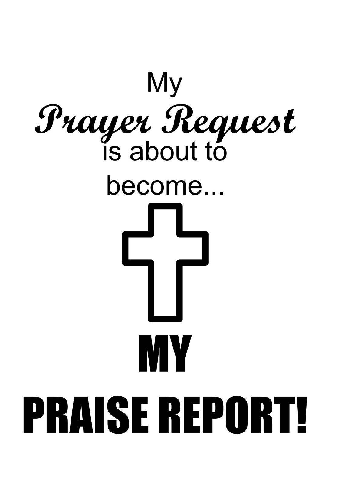 Prayer Request Praise Report SVG - Etsy