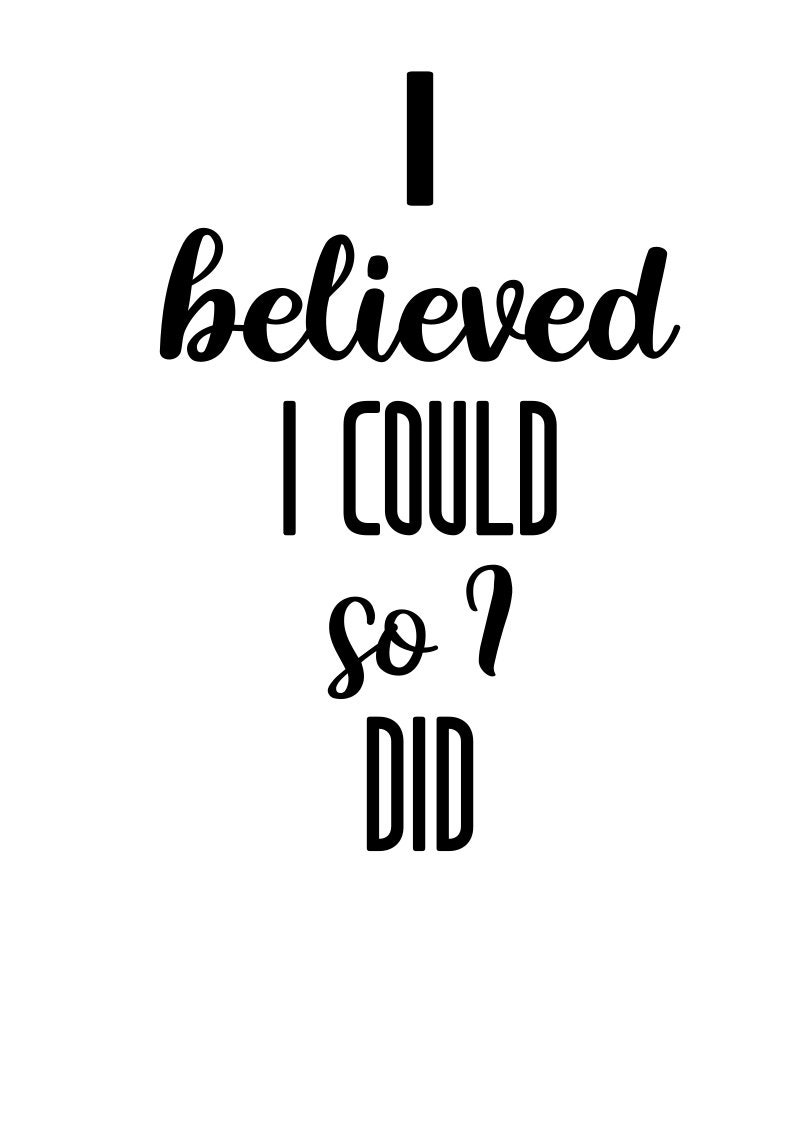I Believed I Could so I Did (she Believed) SVG - Etsy
