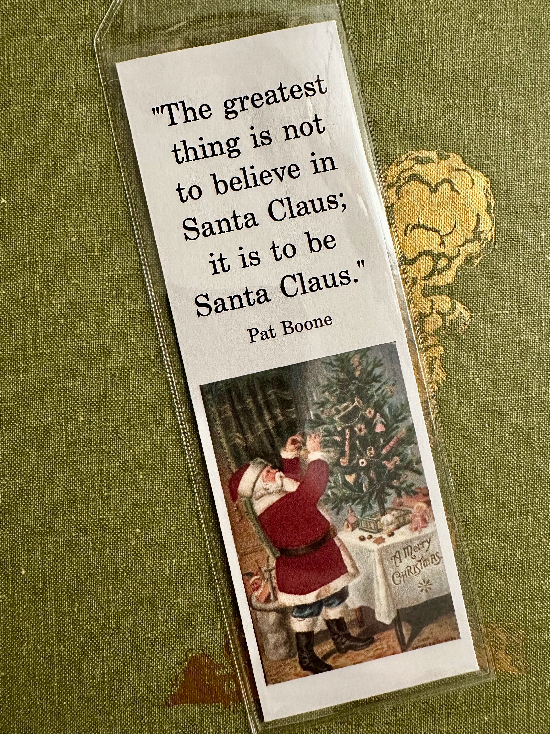 Be Santa Claus Bookmark - Christmas Winter Vintage Holiday Bookish Read ...