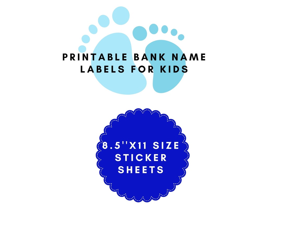 Printable Blank Name Labels Fun Lables Printable Sticker - Etsy