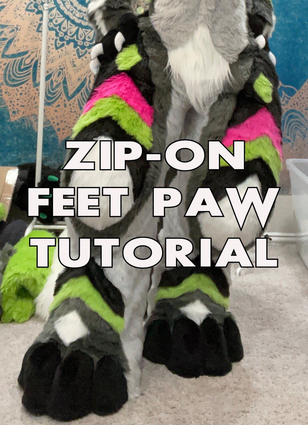 Detailed Deluxe Zip-on Feet Paw TUTORIAL DIGITAL DOWNLOAD - Etsy Australia