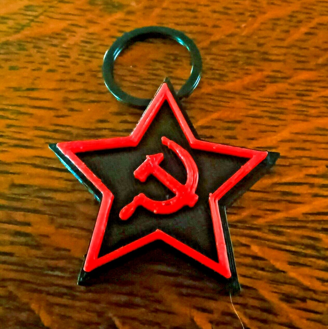 Communist Hammer and Sickle Keychain - Etsy