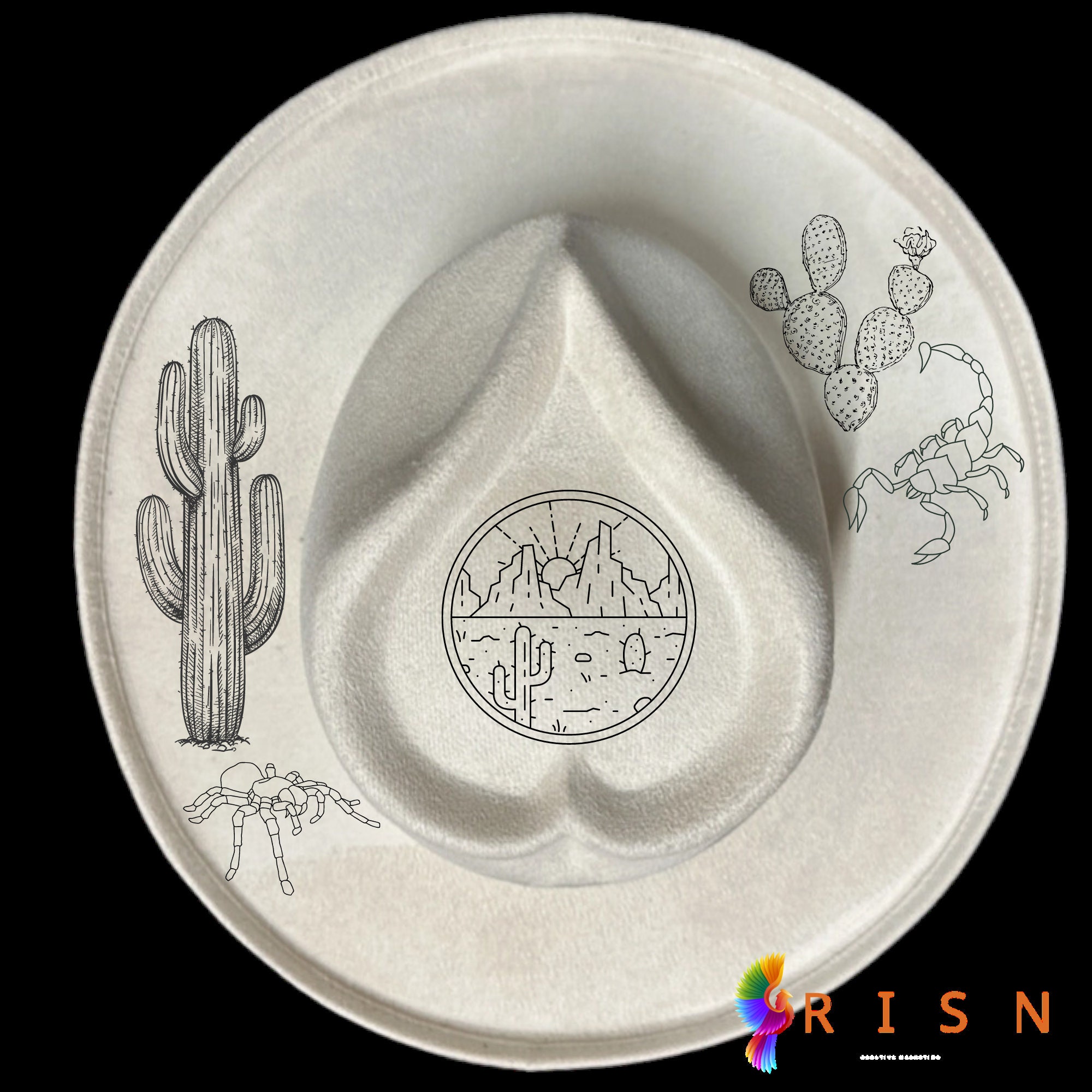 Desert Sting | Scorpion Hat | Cowgirl Hat | Digital Hat Design | Hat ...
