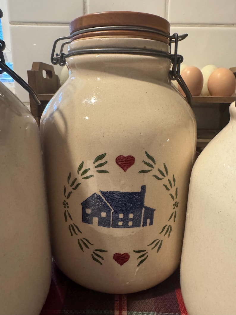 FOUR Vintage Ceramic Canisters by Certified International - Etsy