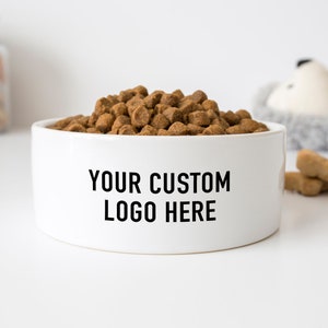 Custom Logo Dog Bowl, Pet Food Bowl With Logo - Etsy