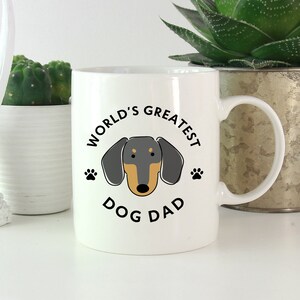 Dog Dad Mug, Dad Mug for Dachshund Dog Lover, Sausage Dog Fathers Day ...