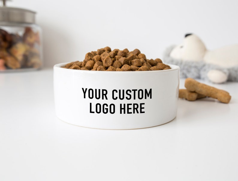 Custom Logo Dog Bowl Pet Food Bowl With Logo - Etsy