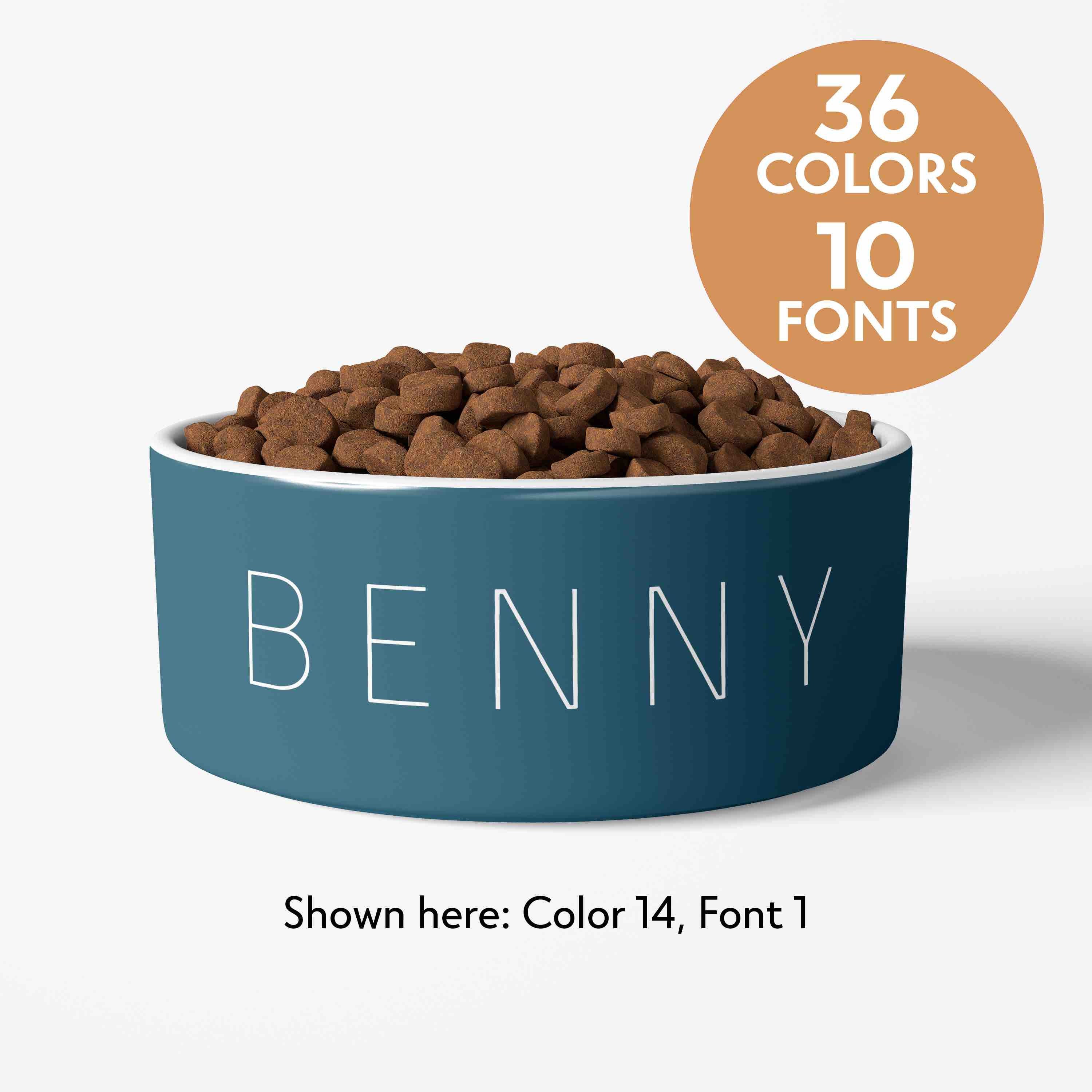 Dog bowl with name personalized pet food bowl | Etsy