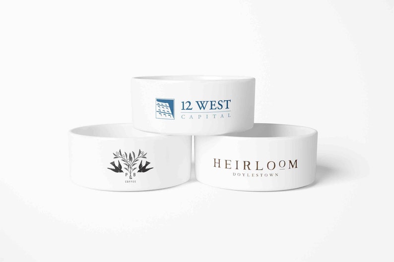 Custom Logo Dog Bowl Pet Food Bowl With Logo - Etsy