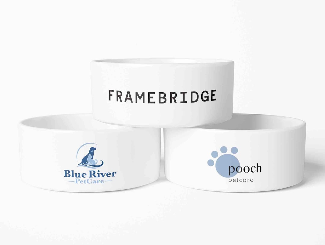 Custom Logo Dog Bowl, Pet Food Bowl With Logo - Etsy