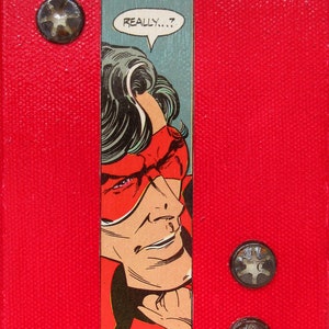 Original One-off Artwork - REALLY...? - Comic Book Hero on Bright Red ...