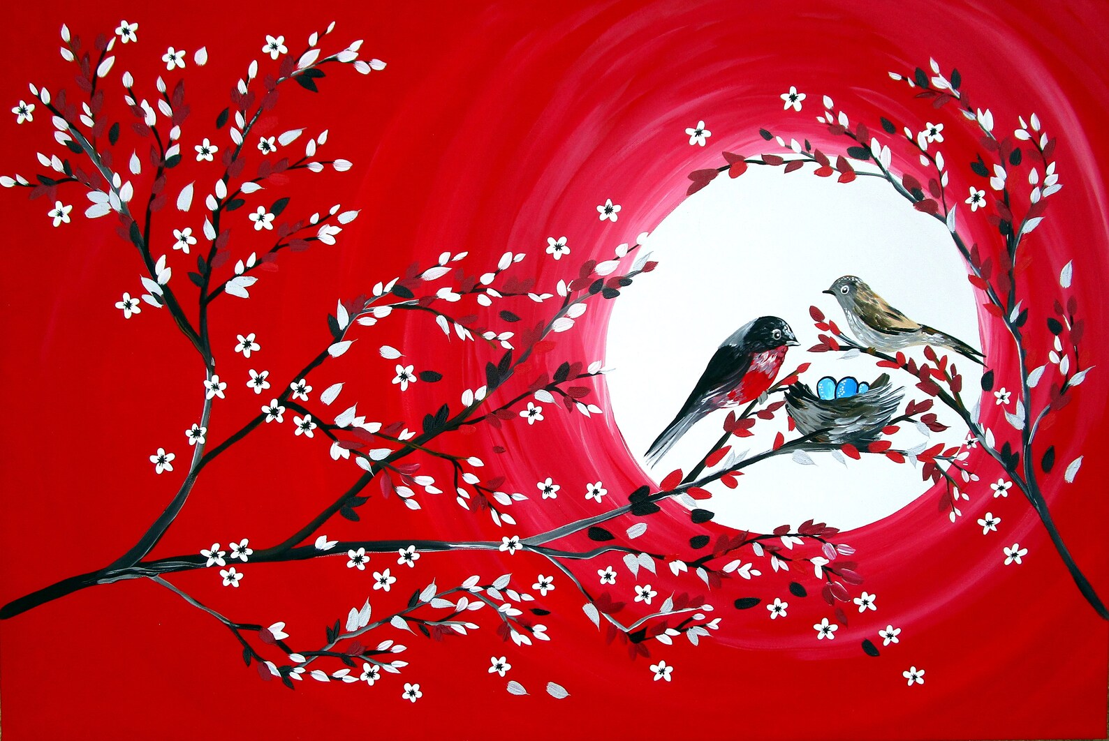 Red Painting, Red and Black Paintings, Paintings From Australia, Large ...