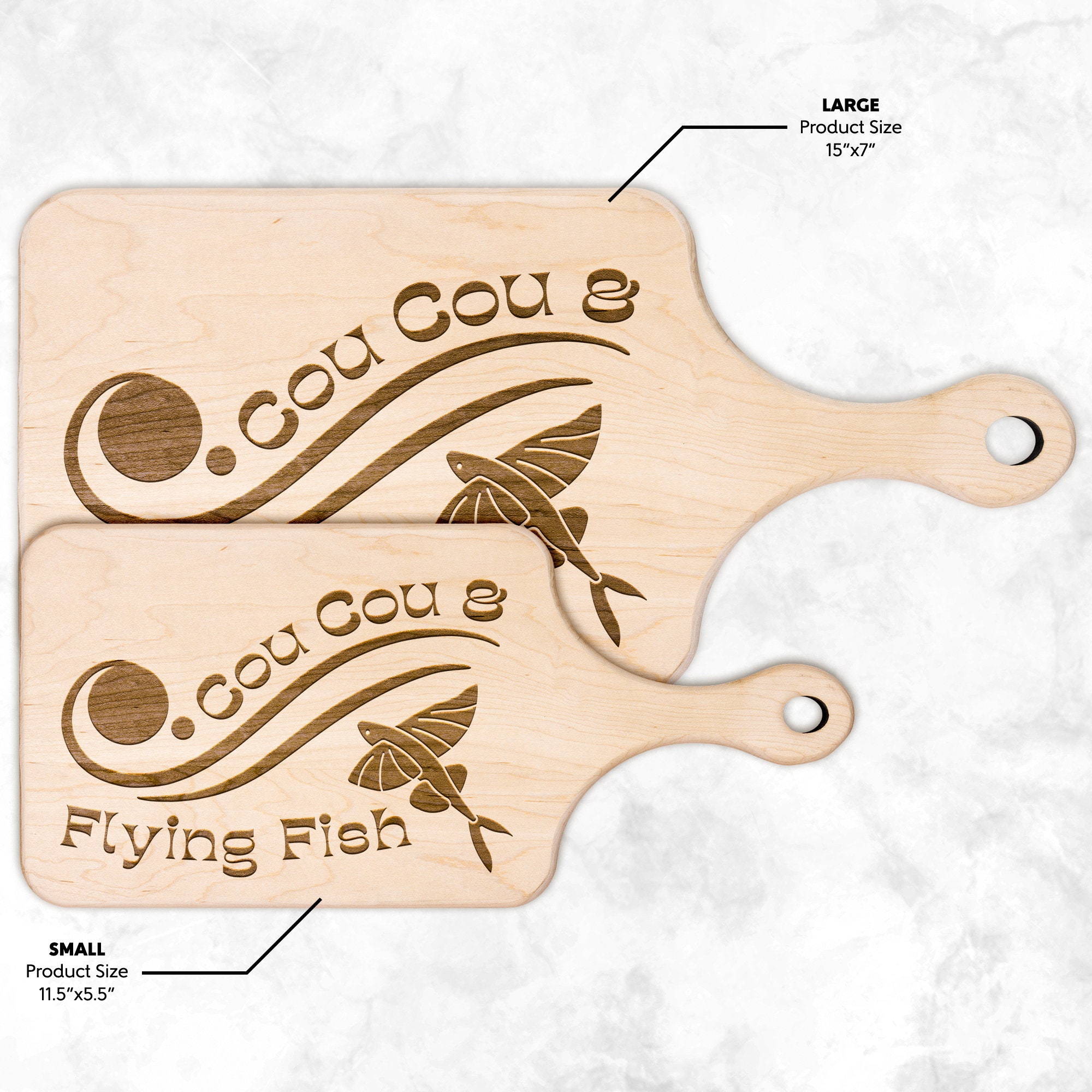 Barbados Cou Cou and Flying Fish Cutting Board Kitchen Gift - Etsy