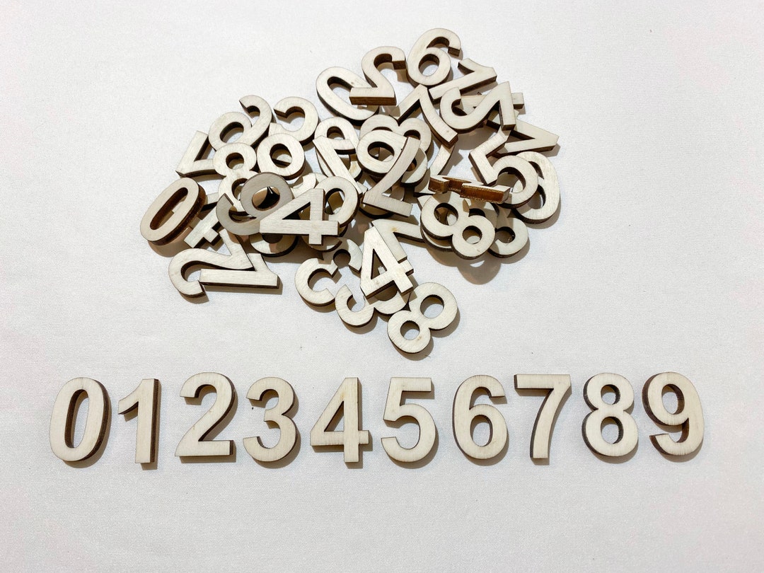 Wooden Numbers, Set of 50 Pieces, Children's Activities, Numbers to ...