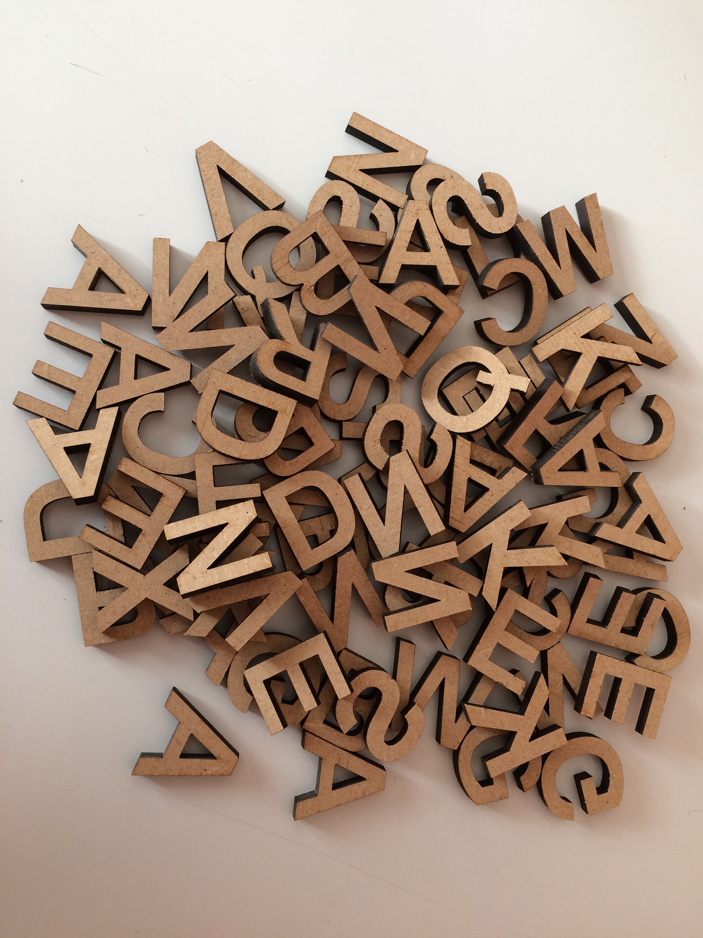 Set of 100 Wooden Capital Letters, Capital Letters to Paint, Capital ...