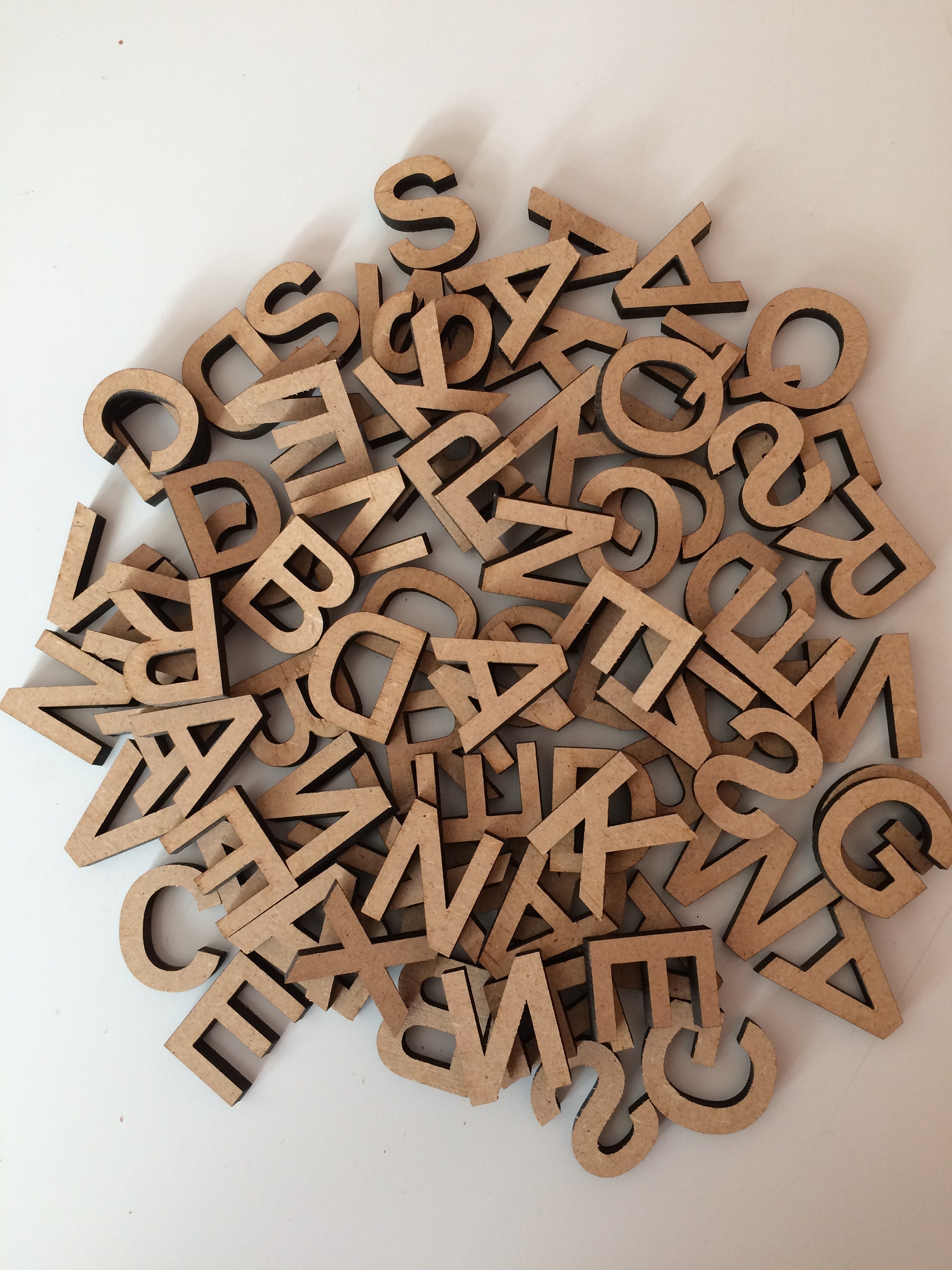 Set of 100 Wooden Capital Letters, Capital Letters to Paint, Capital ...