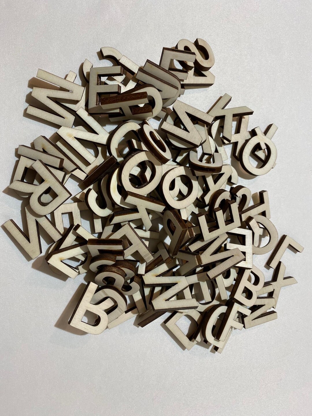 Set of 100 Wooden Capital Letters, Capital Letters to Paint, Capital ...