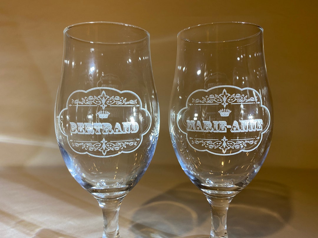 Personalized Beer Glass #1 With Laser Engraving. Custom Engraving on ...