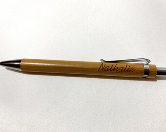 Laser Engraved Bamboo Pens - Etsy