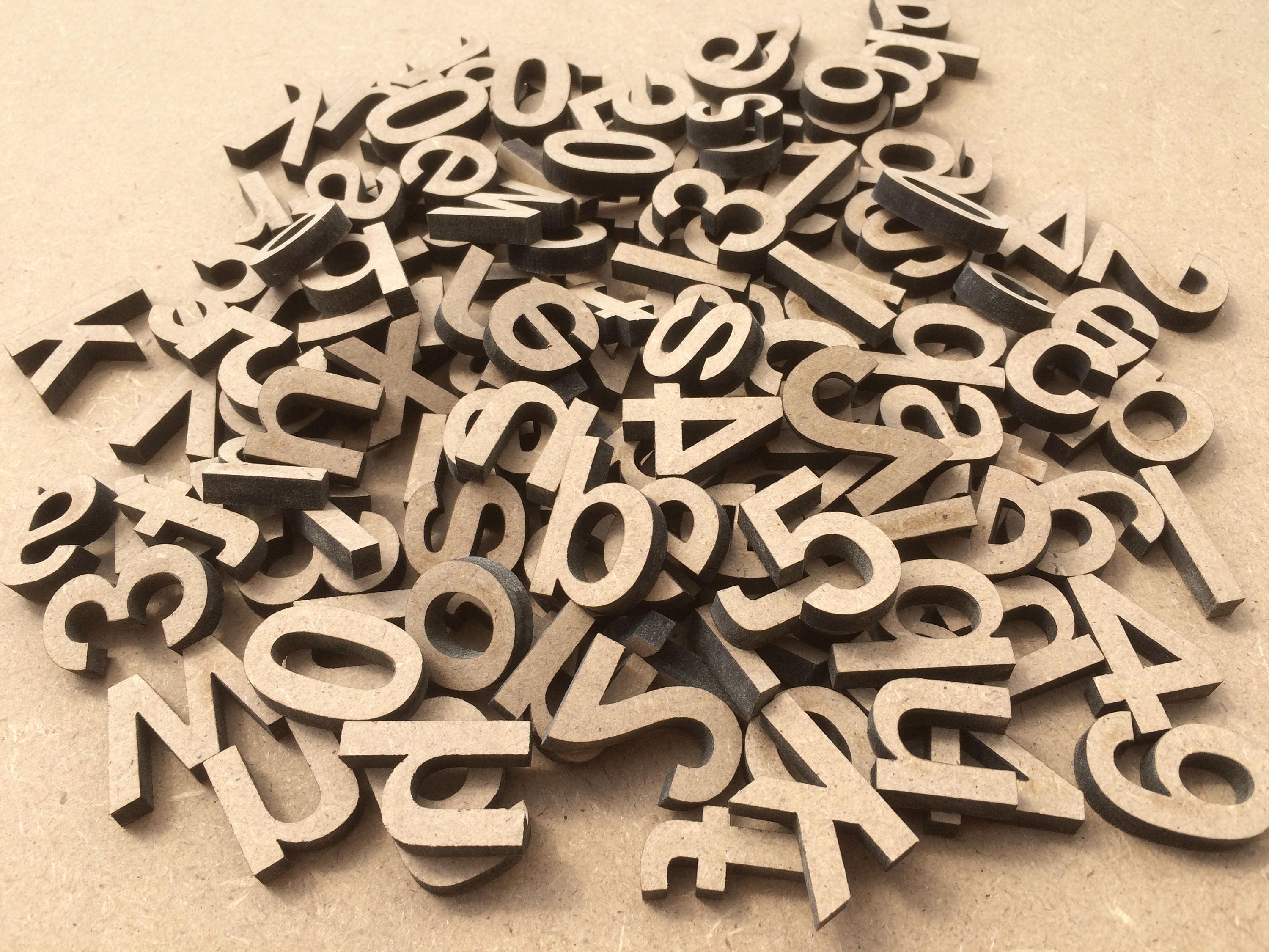 Juego de 100 letras minúsculas de madera. Letras pequeñas para pintar ...